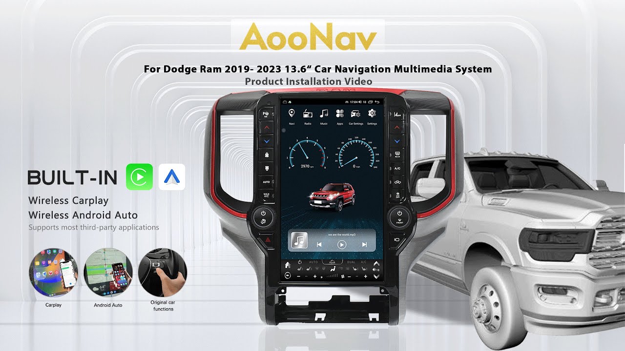 Dodge Ram 2019- 2023 with 13.6 Inch Multi-Touch screen and 5G WiFi ...