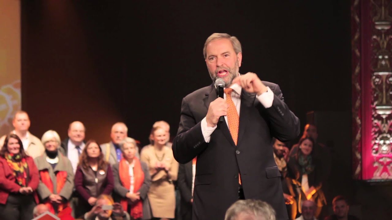 NDP: Tom Mulcair in Montreal for Final Campaign Rally of #elxn42 - YouTube