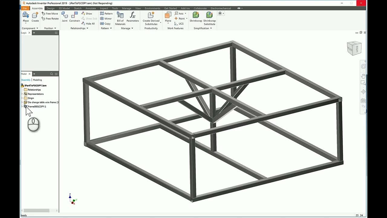 Using iLogic Design Copy To Duplicate Frame Generator Assembly and Skeleton - YouTube
