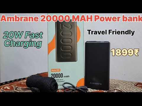 Ambrane 2000 MAH Power Bank | Unboxing and Review | 20w Fast charging ...