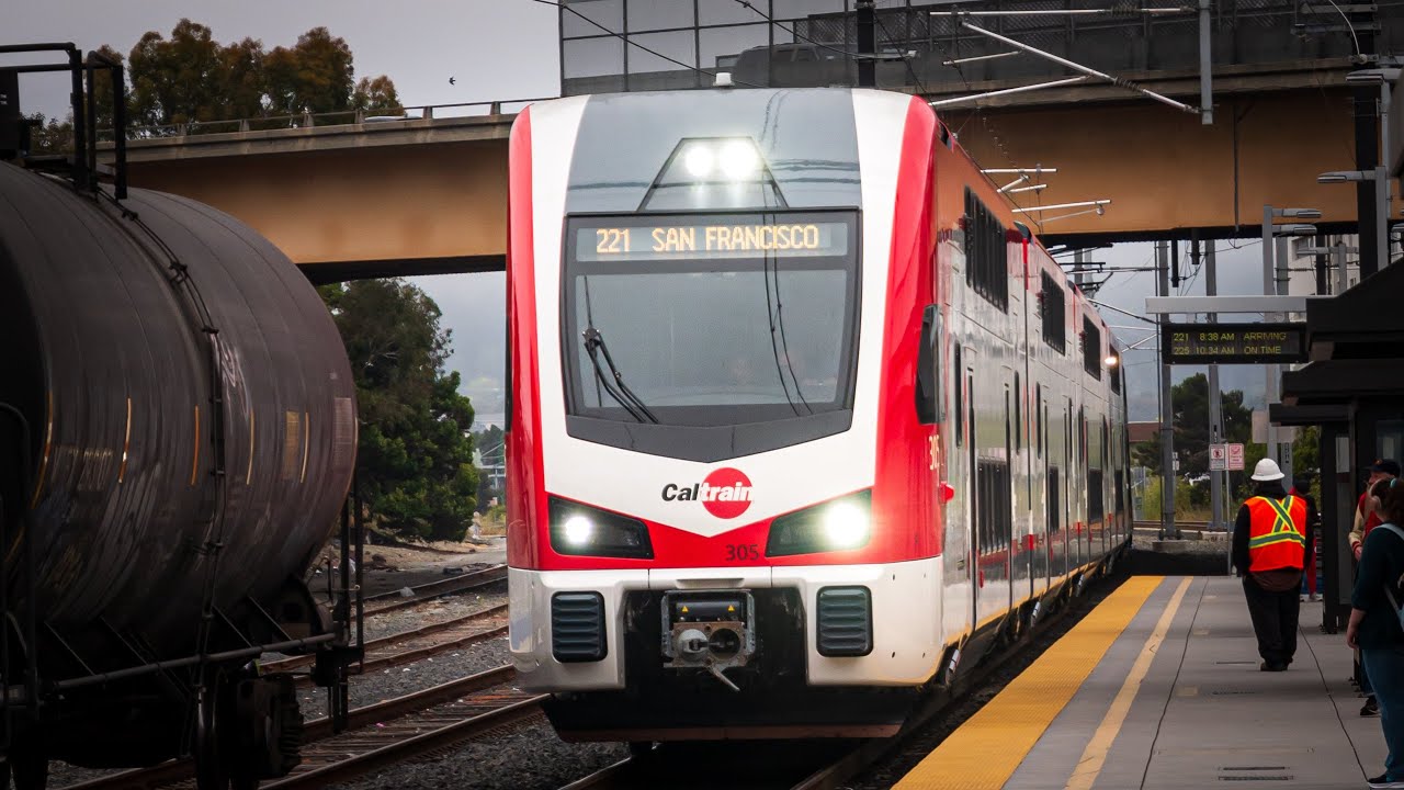 First Revenue Run | Caltrain EMU from South San Francisco to Bayshore ...