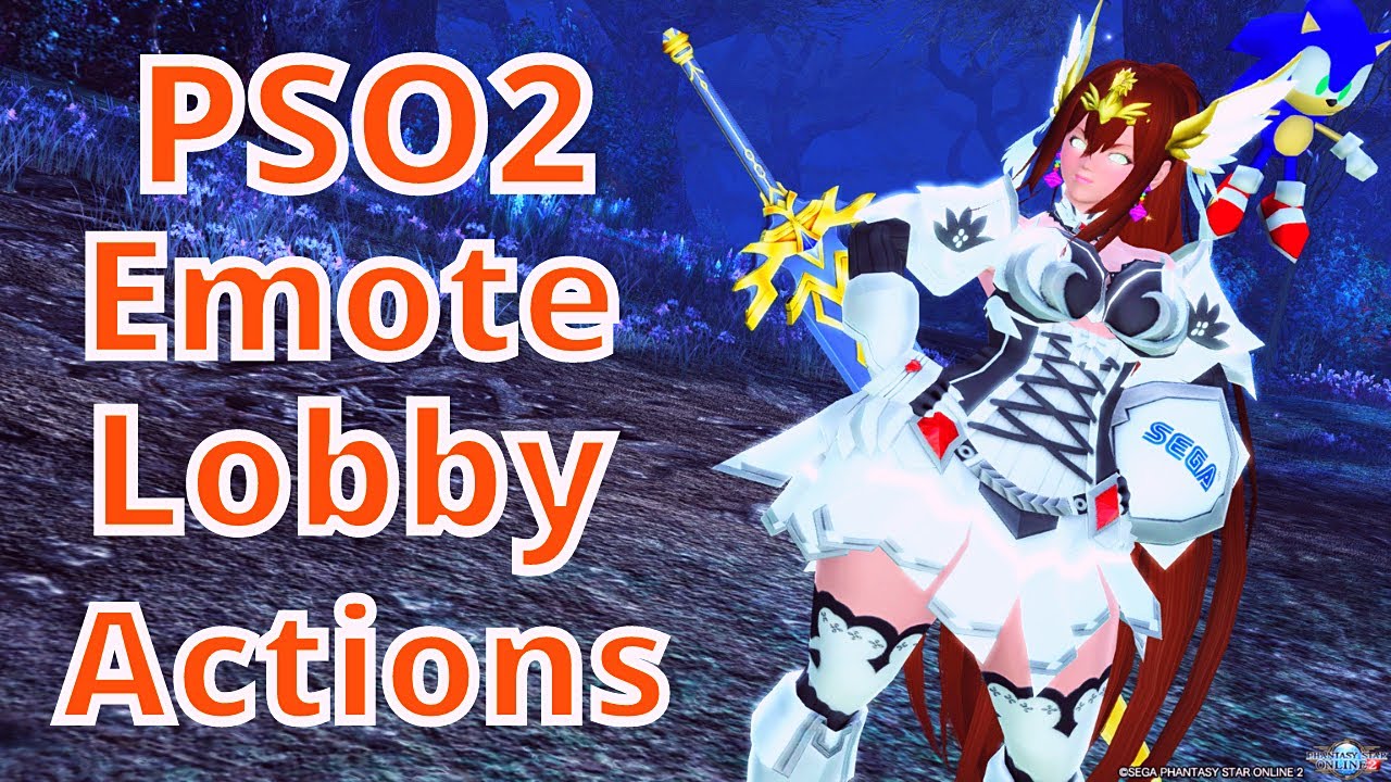 PSO2 603: Body Pillow Emote Lobby Action - YouTube
