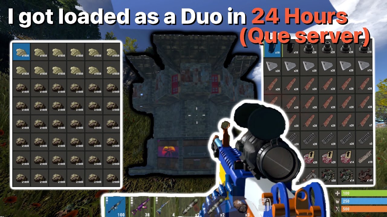 I Got Loaded as a Duo In 24 Hours on a Que Server -Rust Console - YouTube