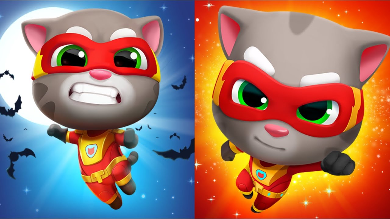 Talking Tom Hero Dash Heros 🆚 Raccoon BOSS Fight 🔥 Full Screen ...