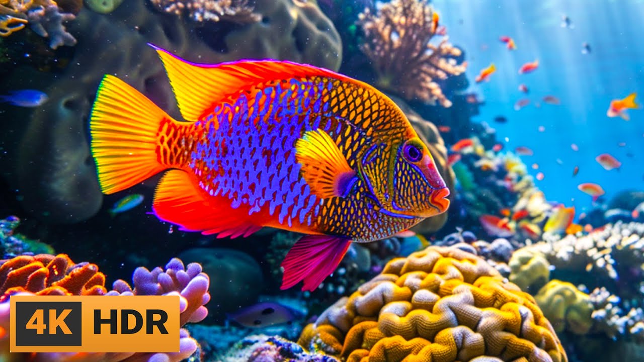 Magnificent Coral Reef Fish 4K (ULTRA HD) - Lost in a Mesmerizing ...