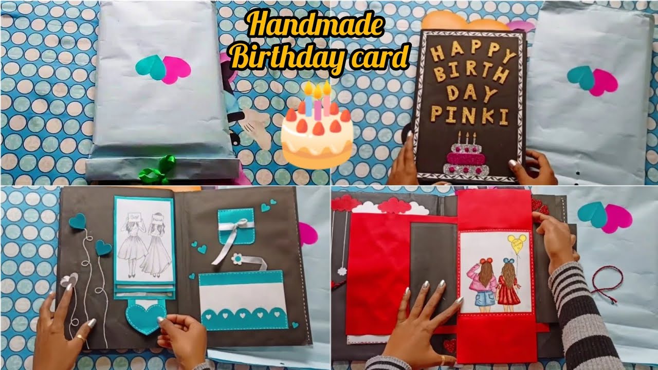 Handmade Birthday card ️//Birthday gift card// Surprise birthday gift ...