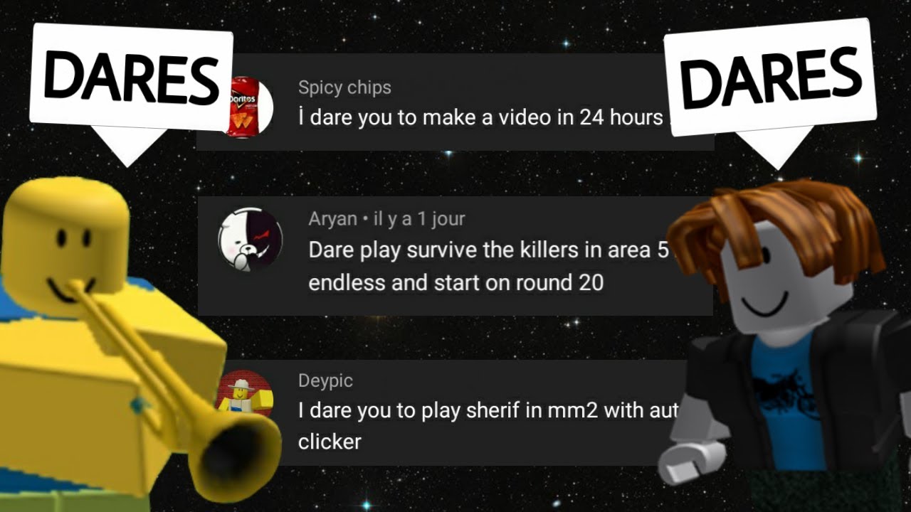 Roblox Dares Video #2 ! (Special 200 subs or 300 bruh) - YouTube
