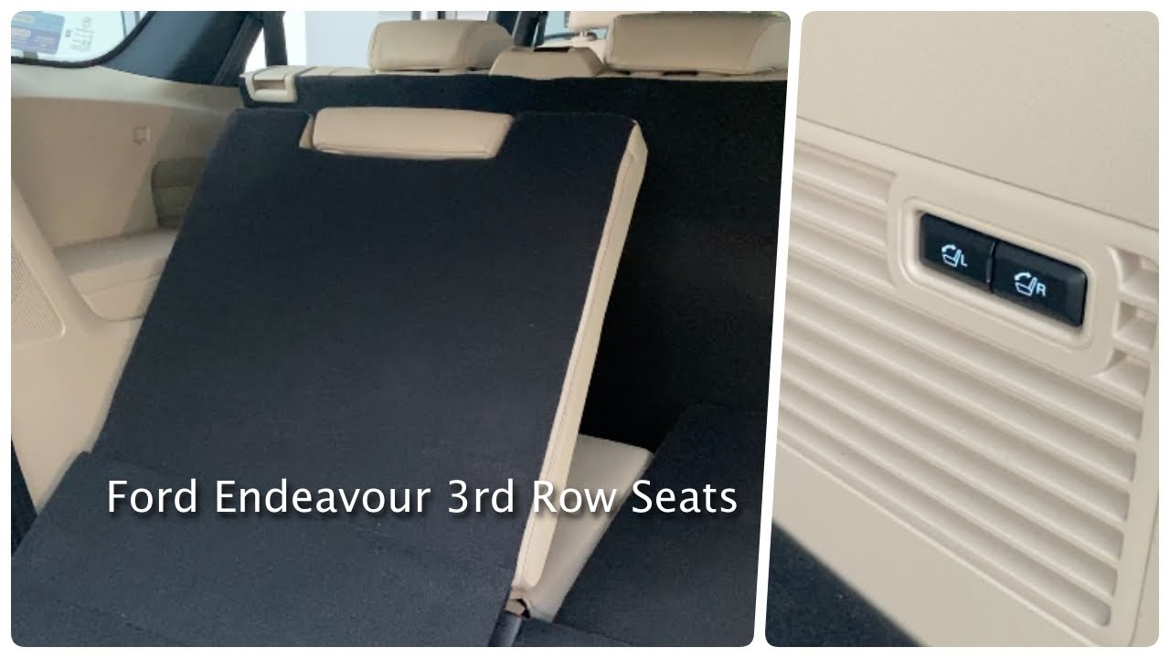 Ford Endeavour 3rd Row Seat Controls and Boot Space (Features) - 2021 ...