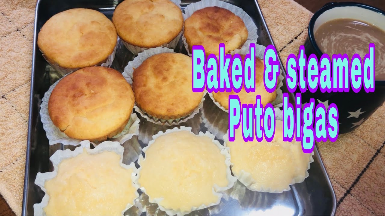 How to cook Puto bigas baked and steamed | one mixture for two recipe ...