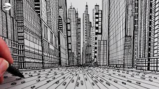 How to Draw an Alleyway using One-Point Perspective for Beginners ...