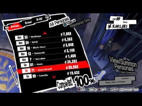 Persona 5 Royal 100% compendium - YouTube