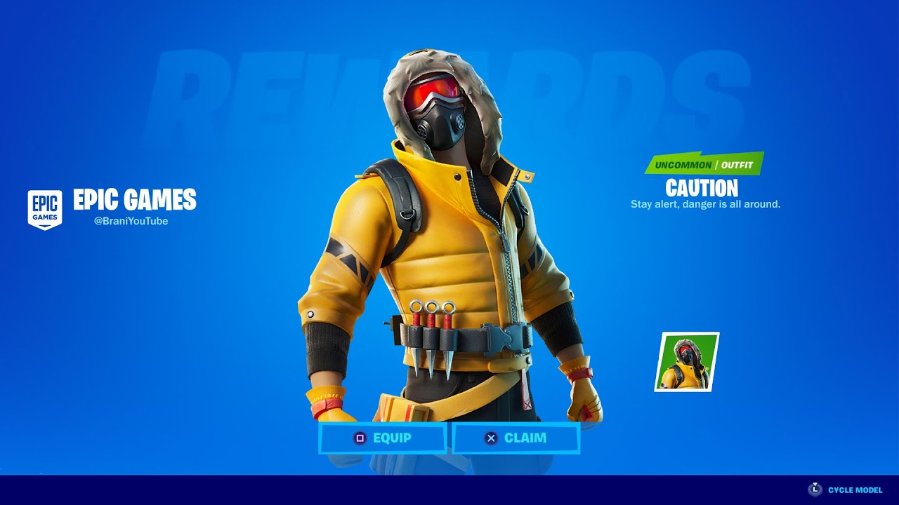 HOW TO GET NEW CAUTION SKIN IN FORTNITE! NEW FORTNITE CAUTION SKIN ...