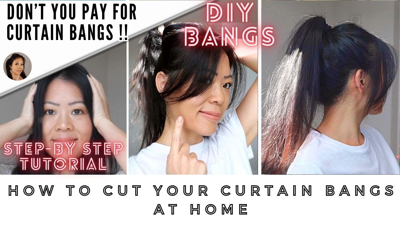 DIY CURTAIN BANGS TUTORIAL | HOW TO CUT CURTAIN BANGS AT HOME STEP-BY-STEP - YouTube
