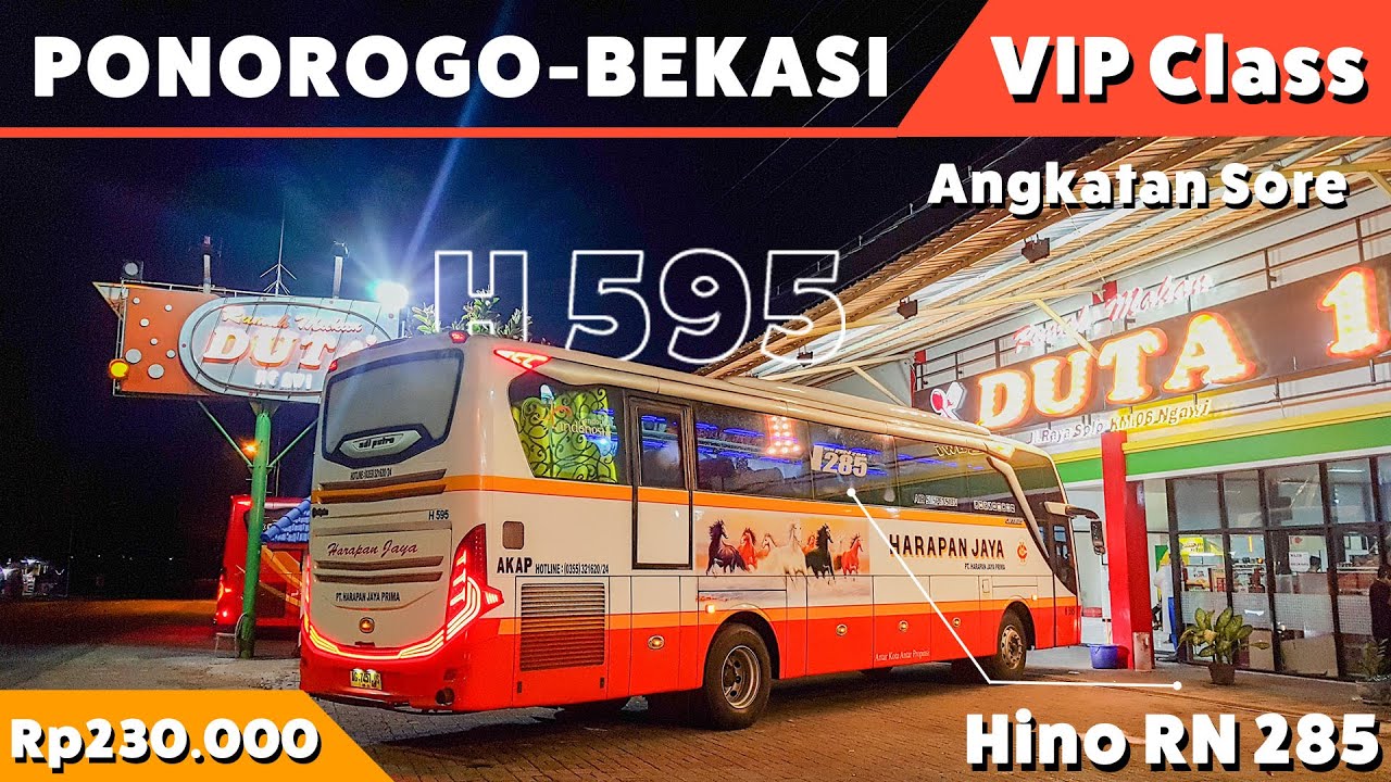 JARANG TEREKSPOS! | HARAPAN JAYA VIP CLASS ANGKATAN SORE DARI PONOROGO ...