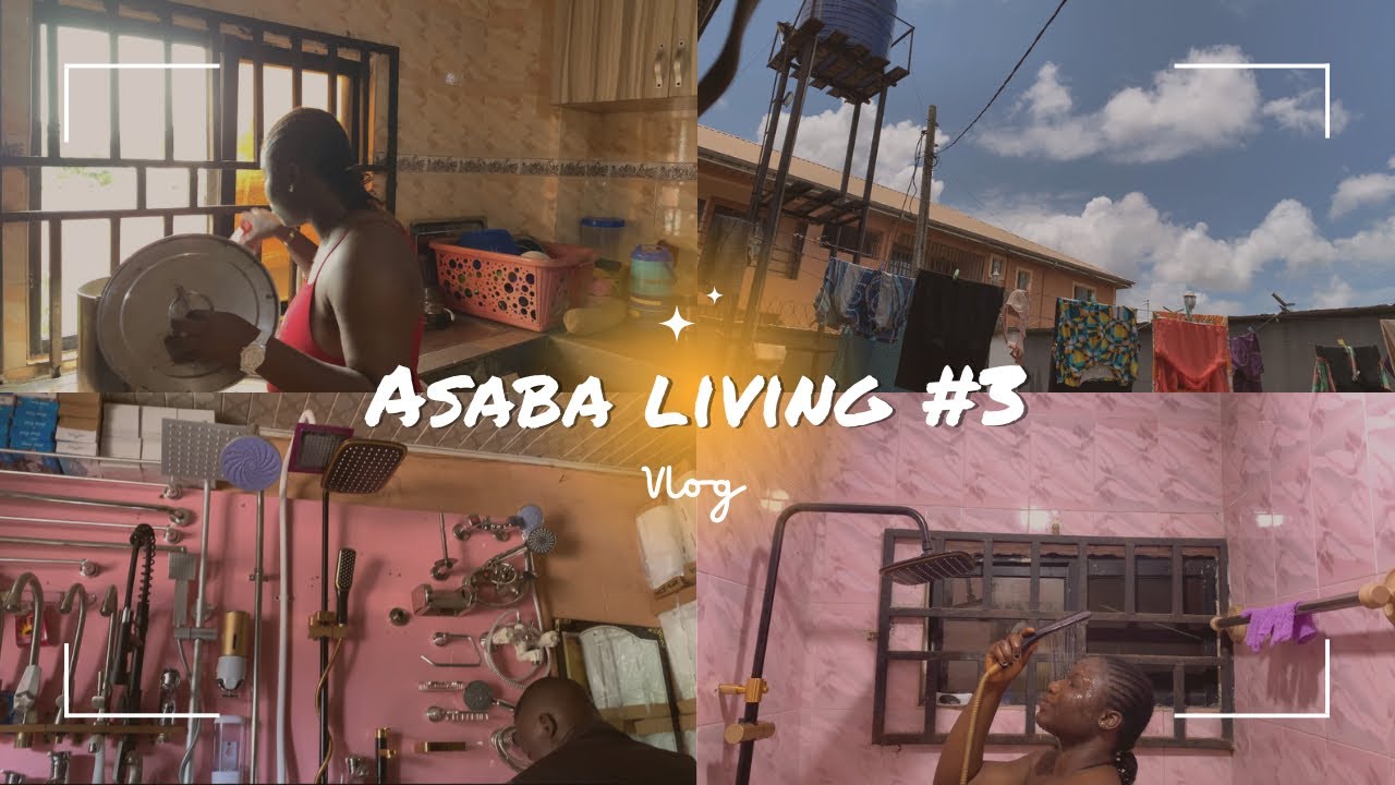 Living in asaba #3// installing my tap set + cooking + unboxing + more ...