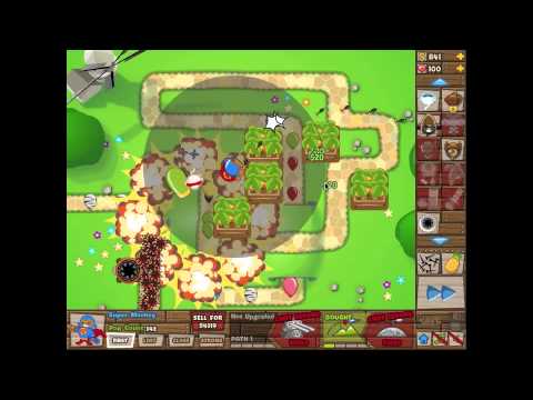 BTD5 Walkthrough - Monkey Lane - HARD - 0 lives lost - Levels 1-85 - 0 ...
