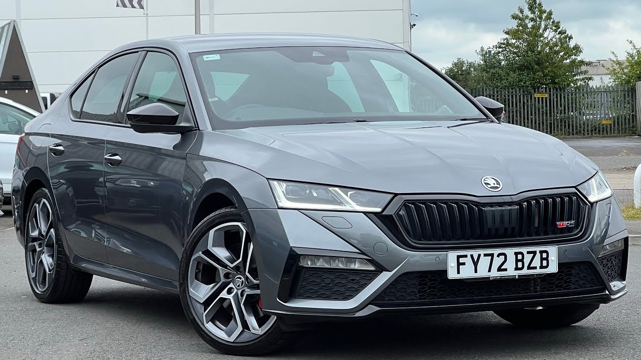 FY72BZB Skoda Octavia 2.0TSI vRS DSG Graphite Grey Metallic - YouTube