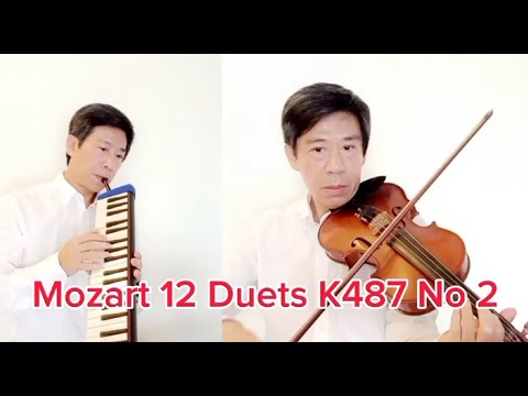 Mozart 12 Duets K.487 No. 2 Violin. Alto Melodica Duet - YouTube