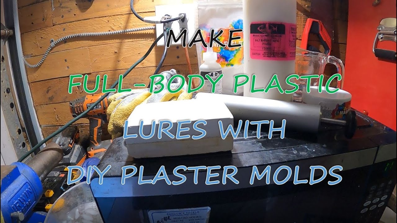 Make FULL-BODY plastic LURES with DIY PLASTER molds [Full Process ...