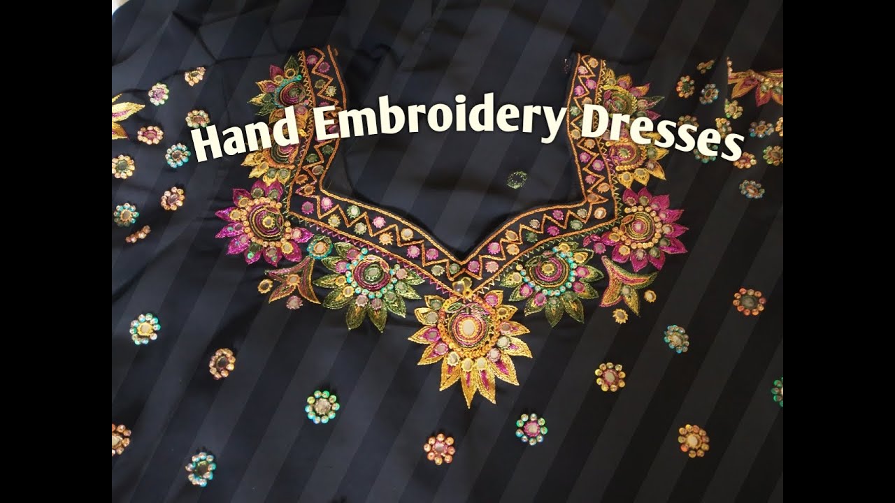 Hand embroidery dresses/party wear dresses - YouTube