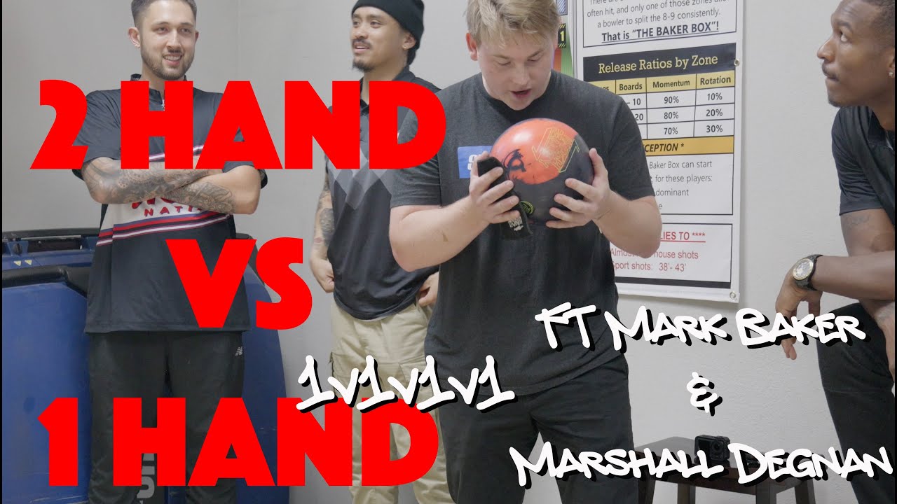 2 hand bowling w/ Mark Baker & a Storm SPI Solids Ball Roll Off - YouTube