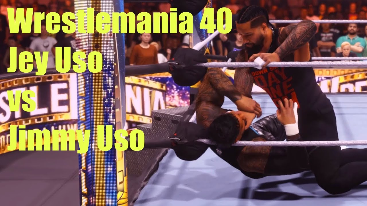 #wwe2k24 Wrestlemania 2024 - Jey Uso vs Jimmy Uso: Sibling Rivalry #wwe ...