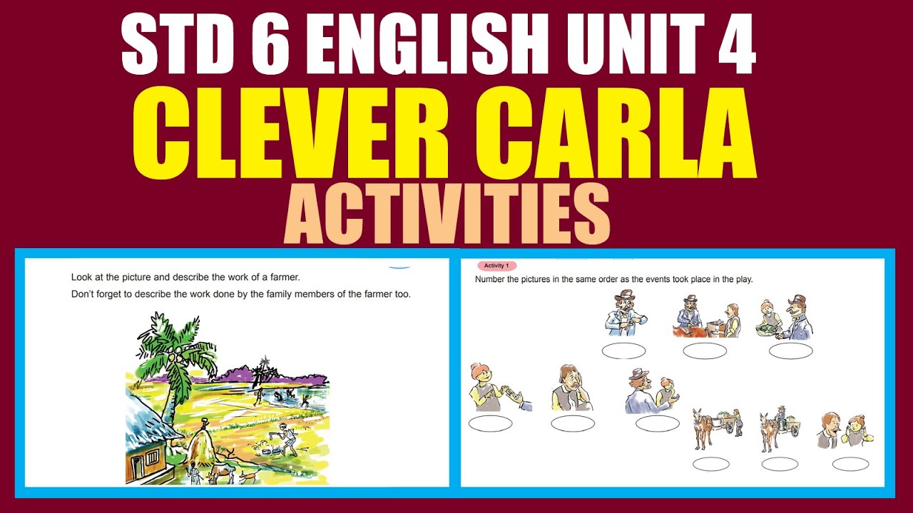 STD6 English Unit 4 Clever Carla Activities |Kite Victers English Class ...