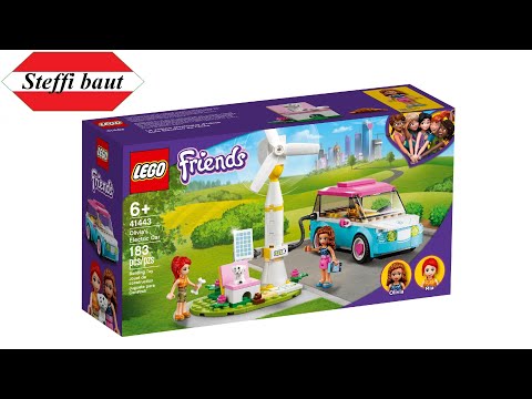 LEGO Friends 41443 Olivia's Electric Car unboxing & build