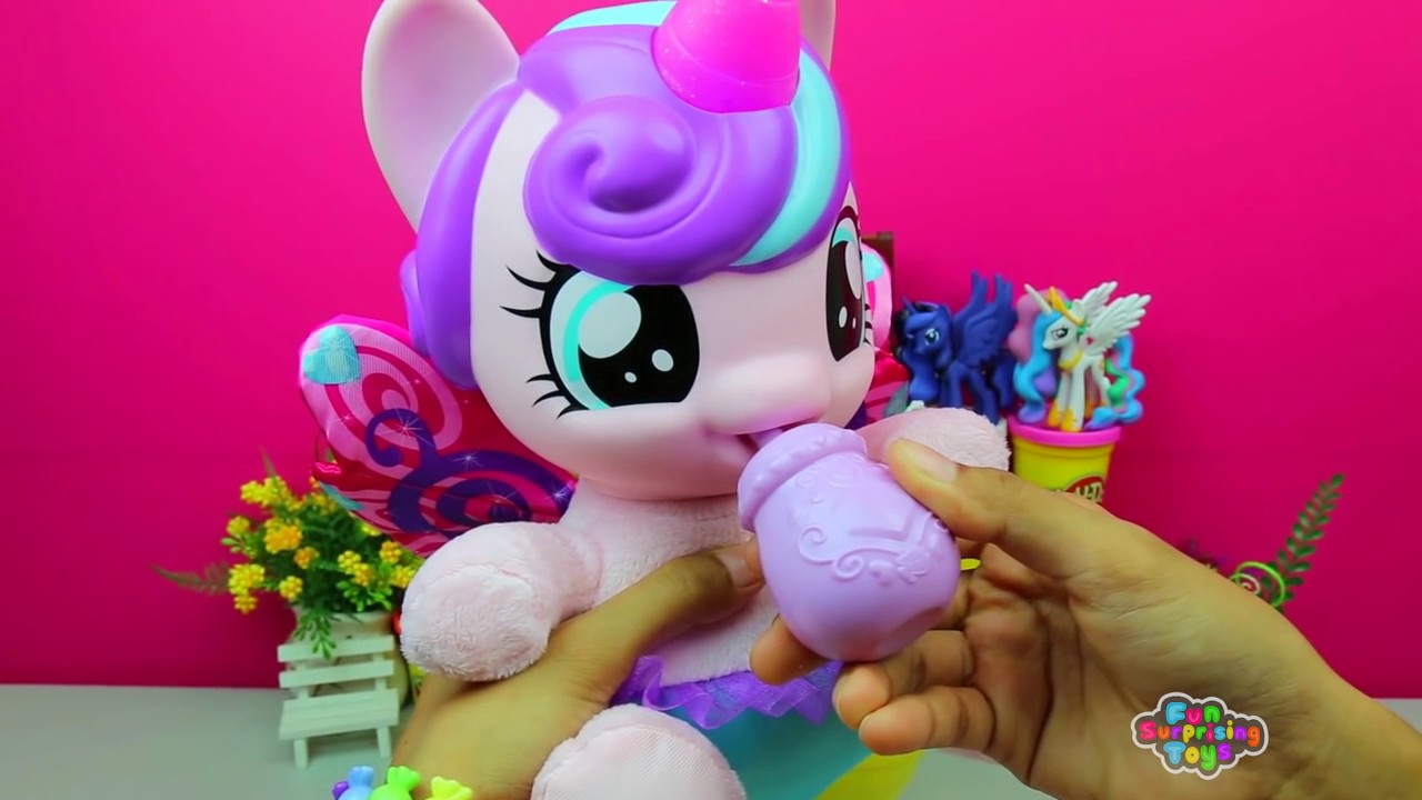 GIANT Flurry Heart Surprise Egg Play Doh My Little Pony Baby Flurry ...