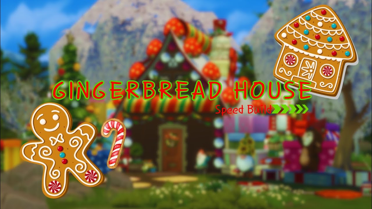 Gingerbread House with Christmas theme | Speed Build | The Sims 4 - YouTube