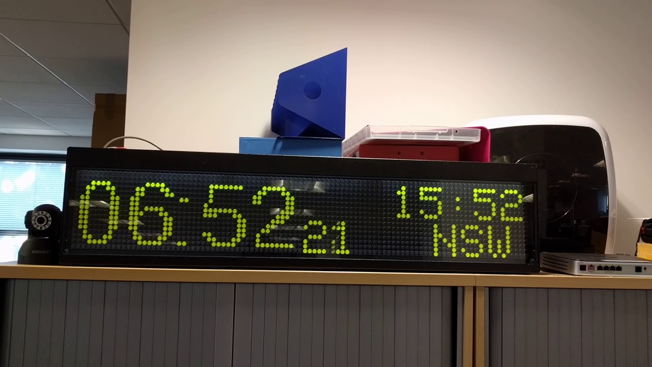 Smart clock flip dot display - YouTube