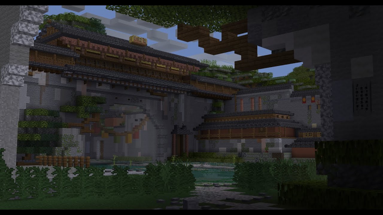 minecraft god build and tea time [chinese temple] - YouTube