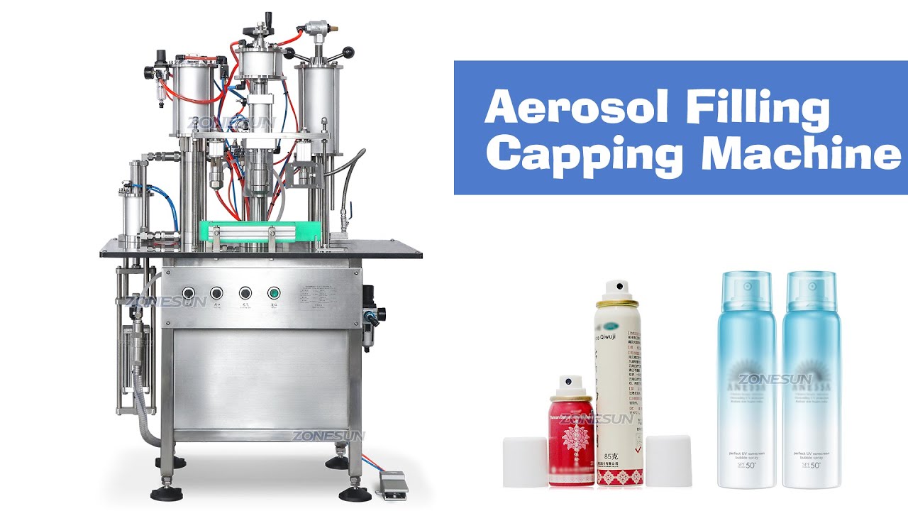 How to use ZS-QW254 Aerosol Filling Capping Machine - YouTube
