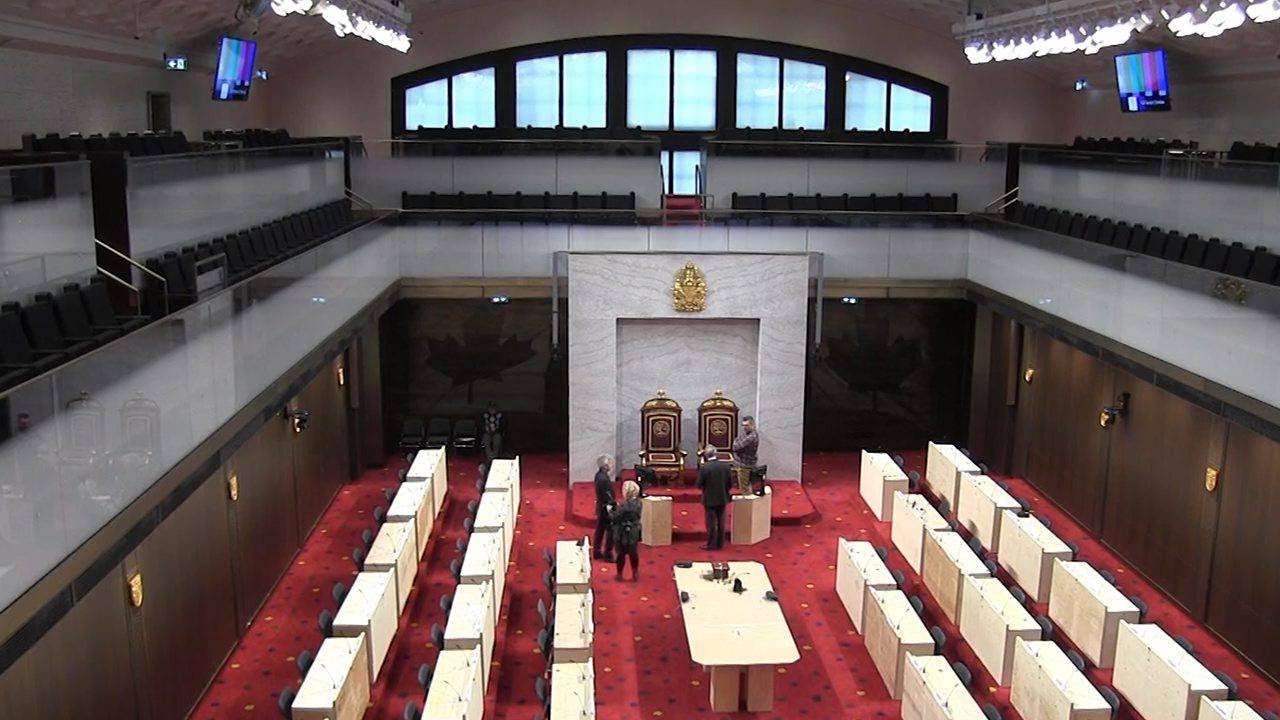 A look at the new temporary Senate chamber - YouTube