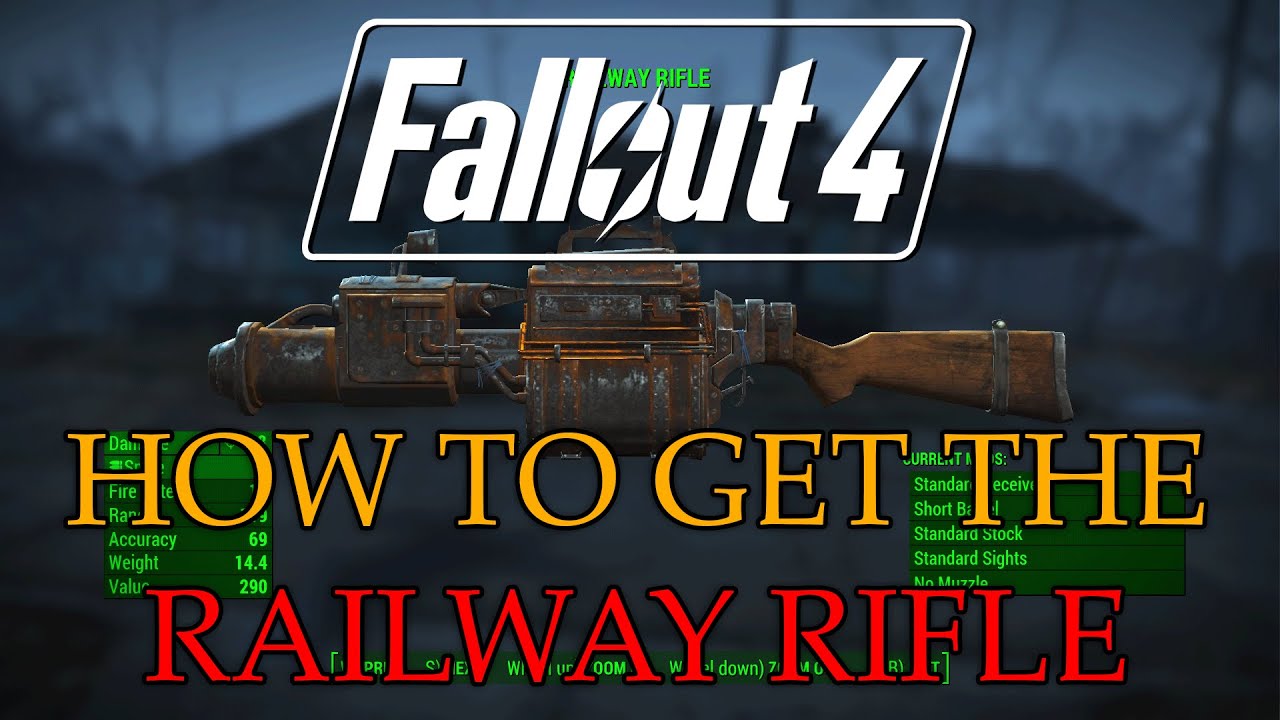 FALLOUT 4: RARE WEAPON - RAILWAY RIFLE - Where to get the Railway Rifle ...