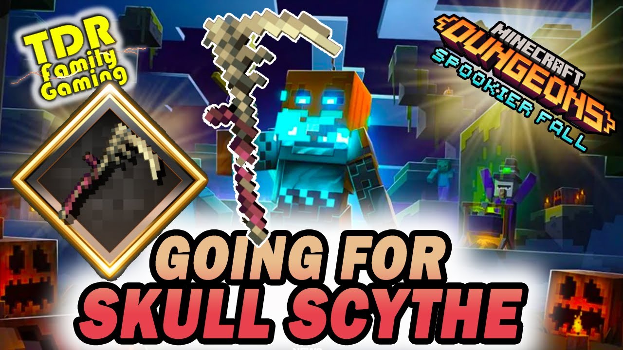 SKULL SCYTHE! Minecraft Dungeons SPOOKIER FALL EVENT TRIAL 2021 - YouTube