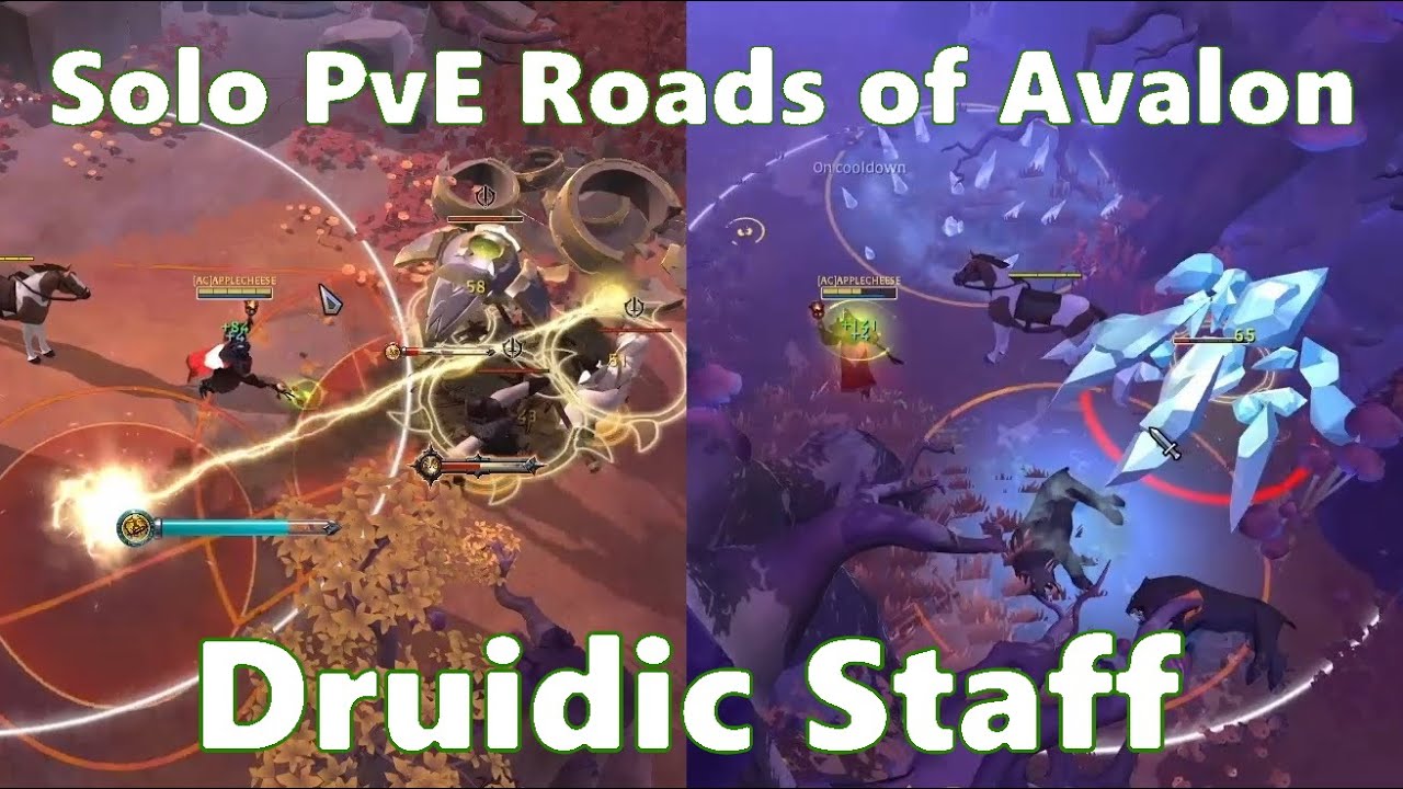 Solo PvE Druidic Staff Roads of Avalon - Albion Online - YouTube