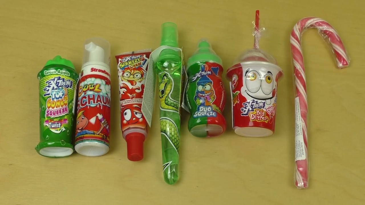 6. X-Treme Squeeze Candy - JunkFoodTasterDotCom - YouTube