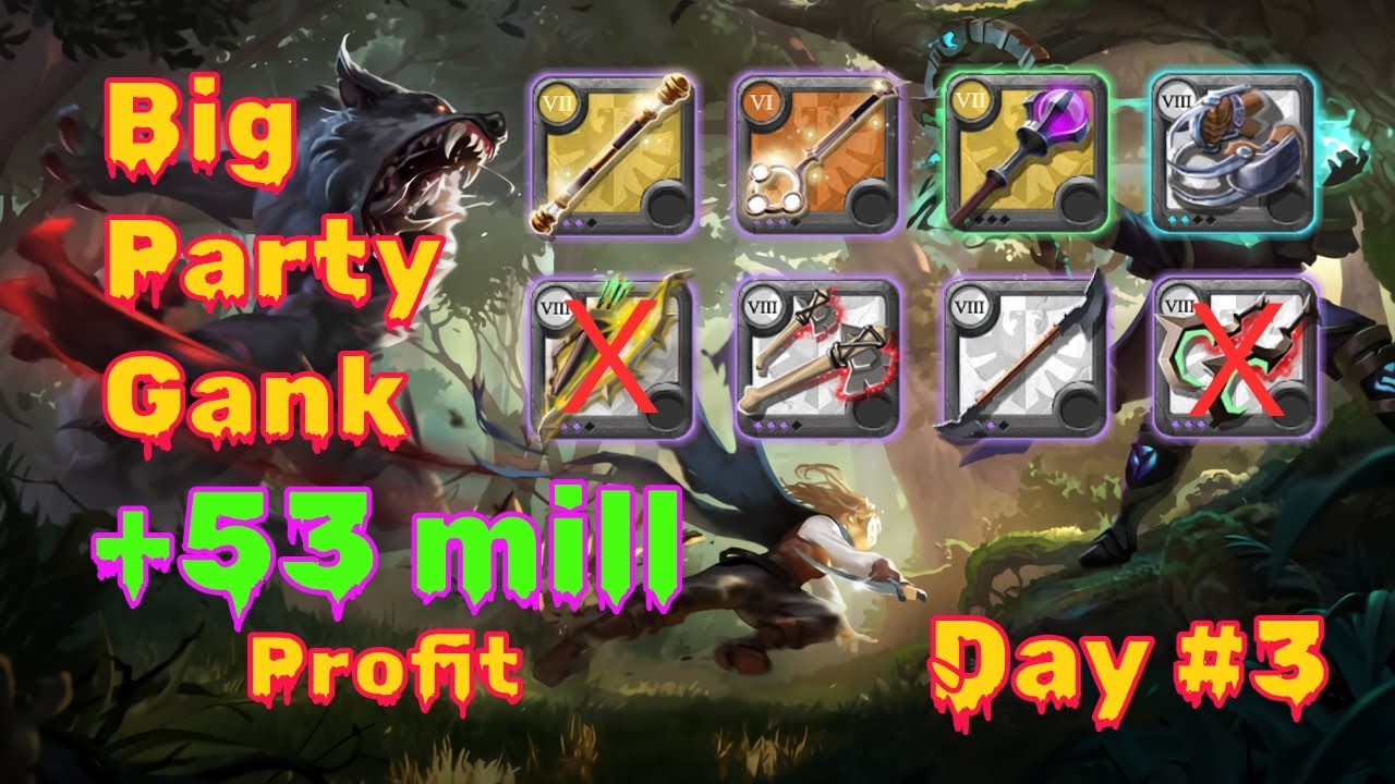 Albion Online | Big Party Gank | Ганг великою пачкою | Day 3 - YouTube