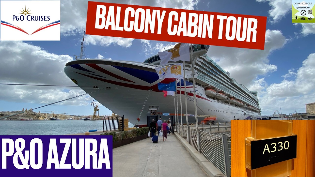 P&O Azura 3 Minute Balcony Cabin Tour - YouTube