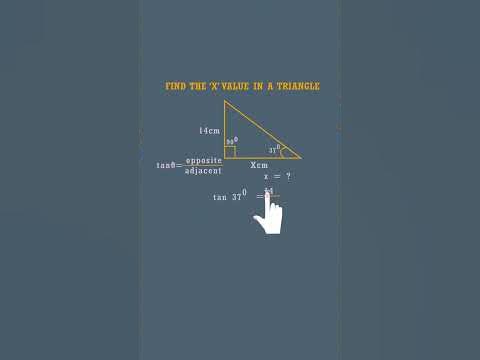 Finding the X value in a triangle by using tan 37 II Samudrala #shorts #maths #trigonometry ...
