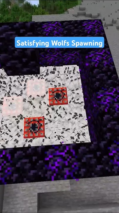 Satisfying Wolf Spawning Minecraft #shorts - YouTube