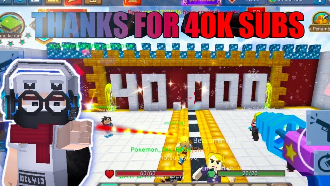 THANKS FOR 40K SUBSCRIBE GIVE AWAY IN SKY BLOCK (Blockman Go Blocky ...