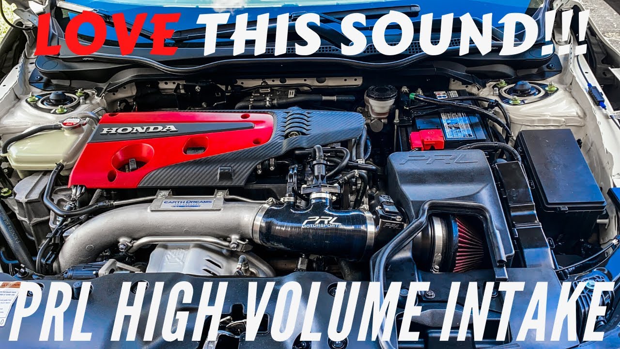 FK8 Civic Type R - PRL High Volume Intake Install/Sound Clips - YouTube