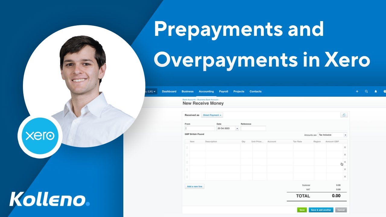 Xero | Create and Apply Prepayments and Overpayments in Xero - YouTube