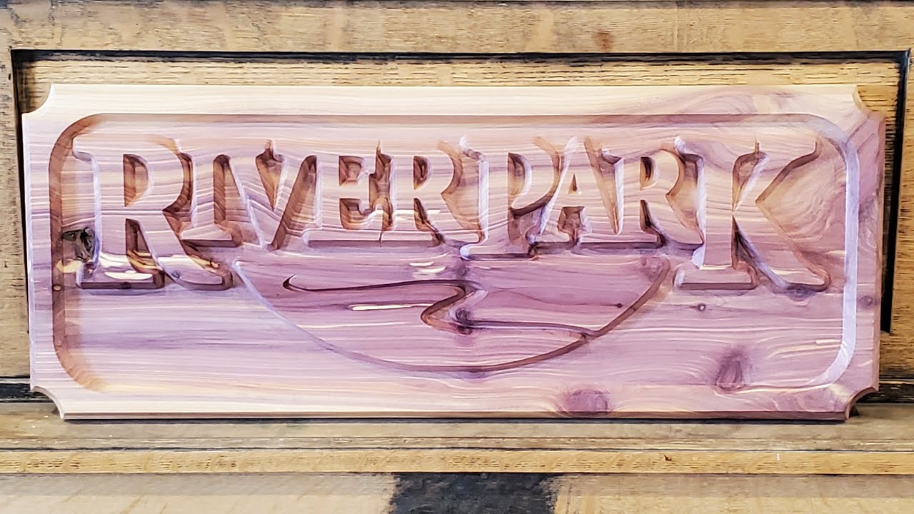 How to CNC an amazing cedar sign - YouTube