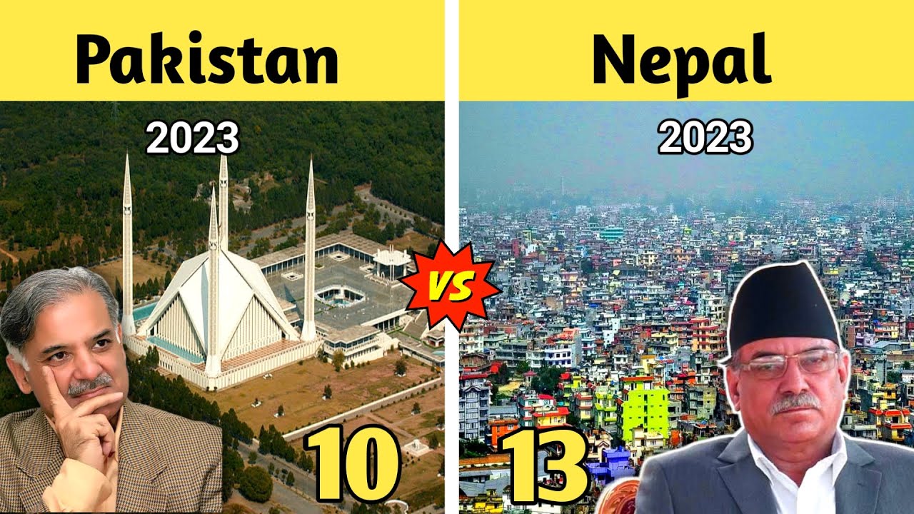 Nepal🇳🇵vs Pakistan🇵🇰 Country Comparison 2023-Pakistan Vs Nepal Full ...