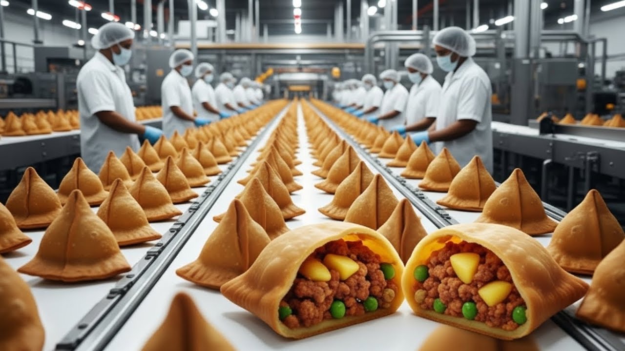 Inside a Crispy Samosa Factory | Mass Production of Golden Crispy ...