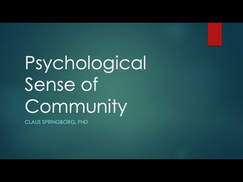 05 Psychological Sense of Community - YouTube