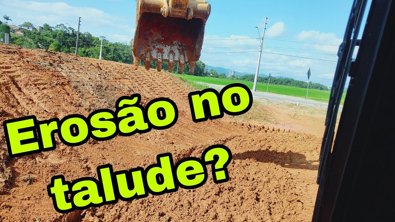 Erosão no talude? Como corrigir erosão nos talude de aterro - YouTube